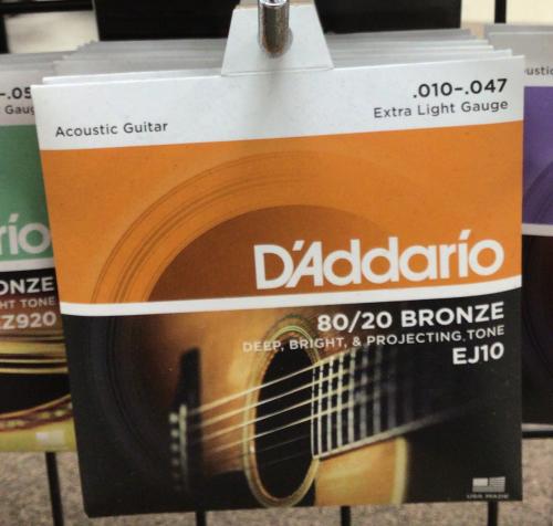 D'addario 【即納】EJ10【ポスト投函発送】【G-CLUB渋谷web】 新品 1153666 D'addario(ダダリオ)【楽器 ...